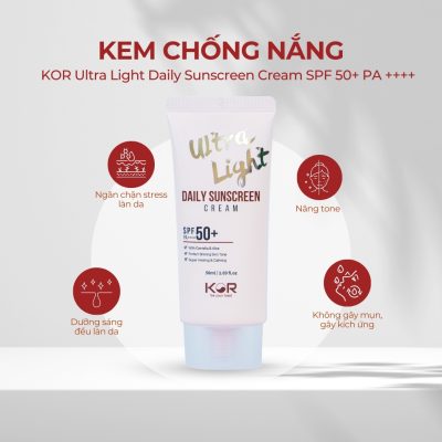 Kem chống nắng nâng tone KOR Hàn Quốc Ultra Light Daily Sunscreen Cream ...